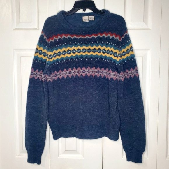 Levi's | Sweaters | Vtg Levis Fair Isle Wool Blend Ski Sweater Jumper Cozy Colorful 8s Y2k ...